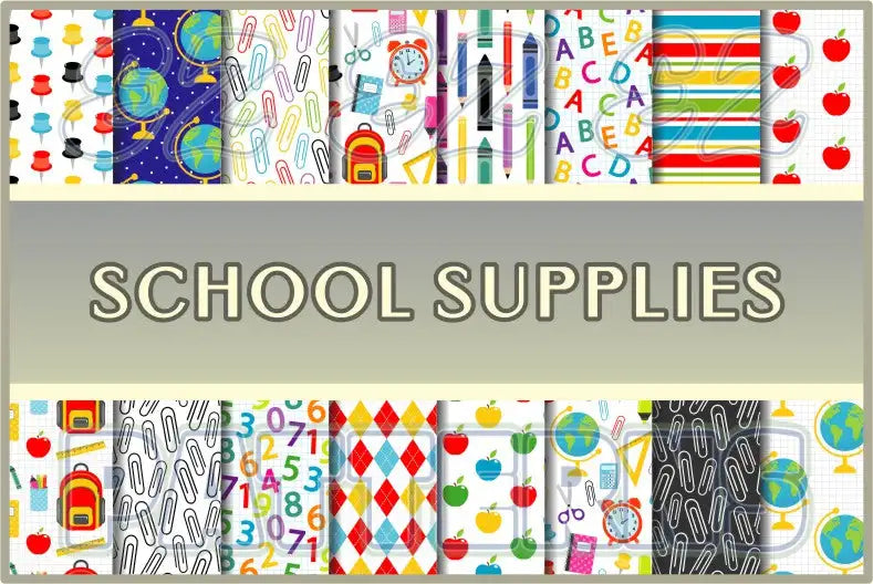 School Supplies EZ Patterns www.ezpatterns.ca – Elmsdale Print